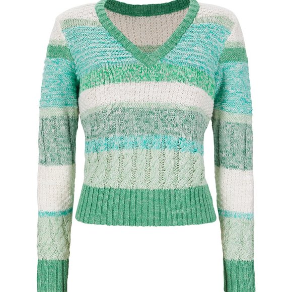 CAbi | Sweaters | Mix Stitch Vneck | Poshmark